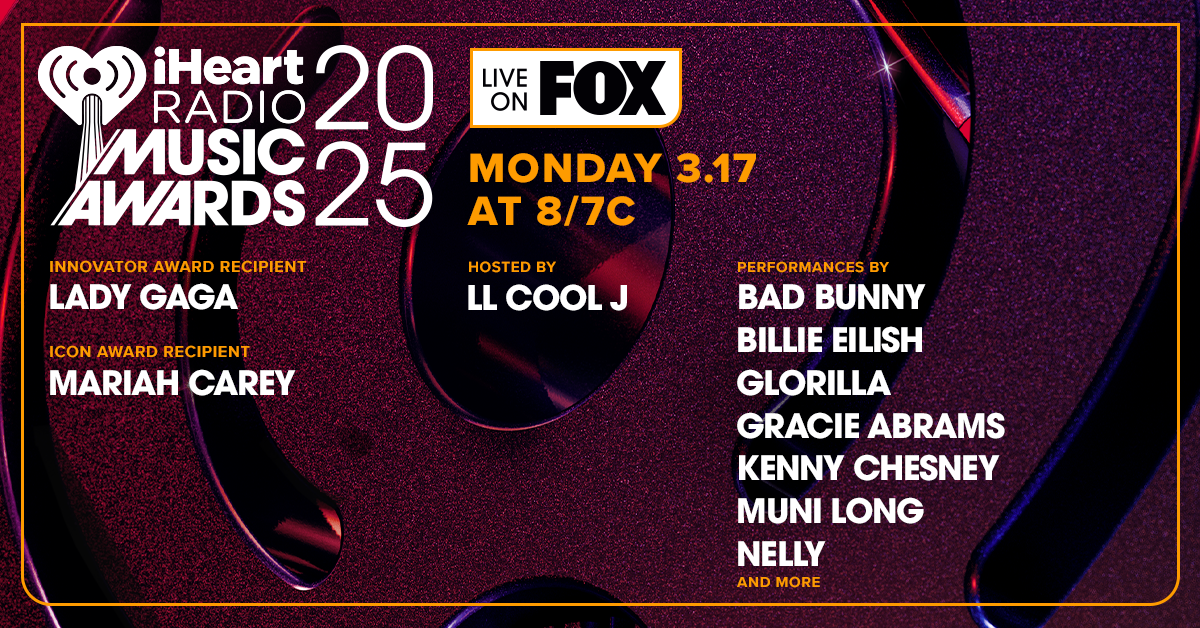 The 2025 iHeartRadio Music Awards, Airing Monday, March 17 on FOX to ...